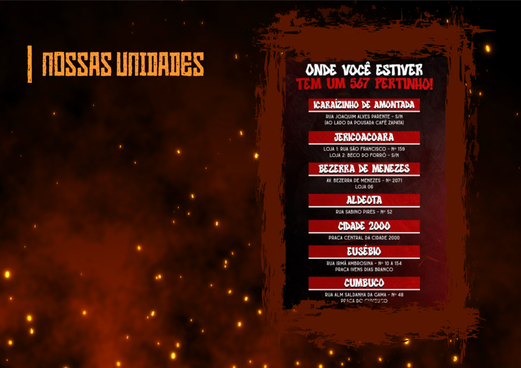 Nossas unidades - 567Burger